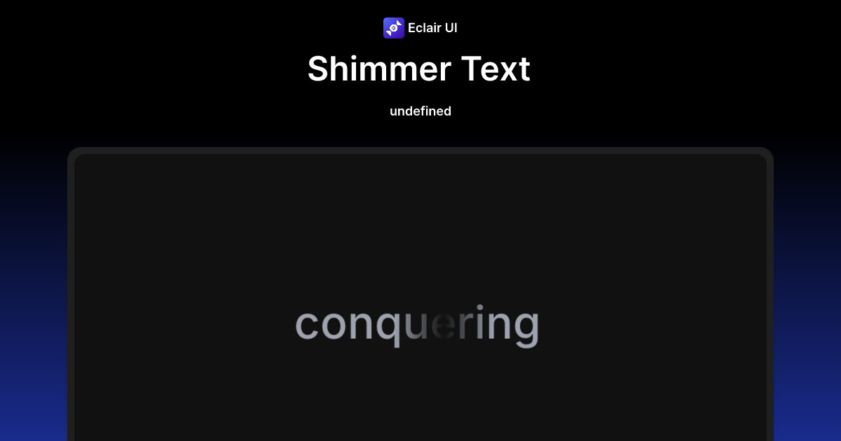 Shimmer Text