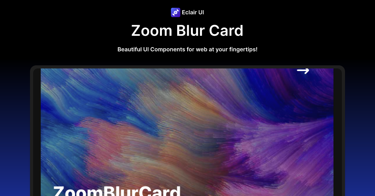 Zoom Blur Card