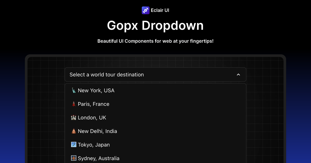 Gopx Dropdown